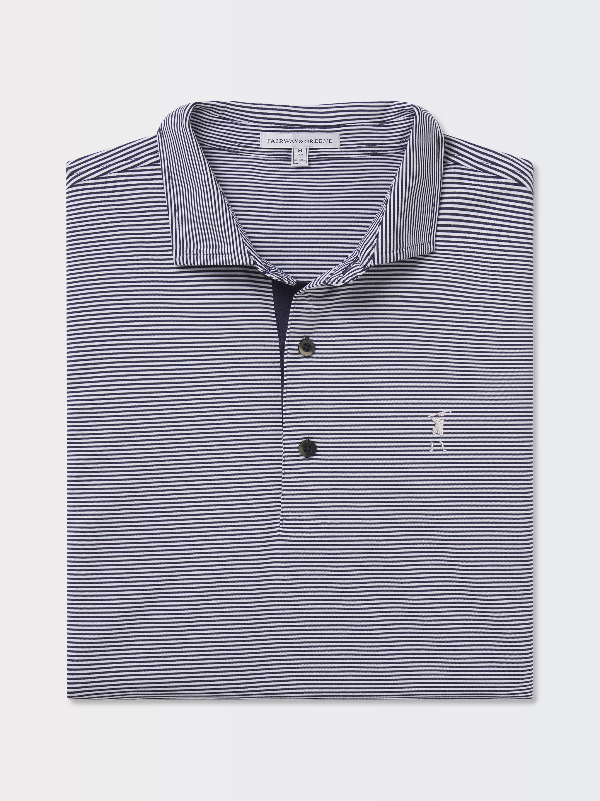 BRYANT STRIPE POLO | ICONIC GOLFER | MARINE – Fairway & Greene